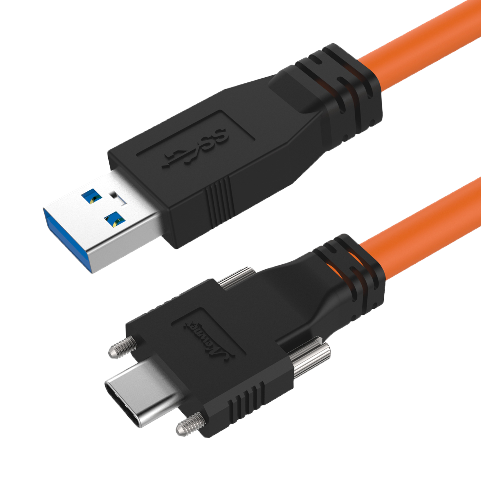 High Flex USB 3.2, A to C Cable, with Dual Screw Locking, up to 16.4 ft ...