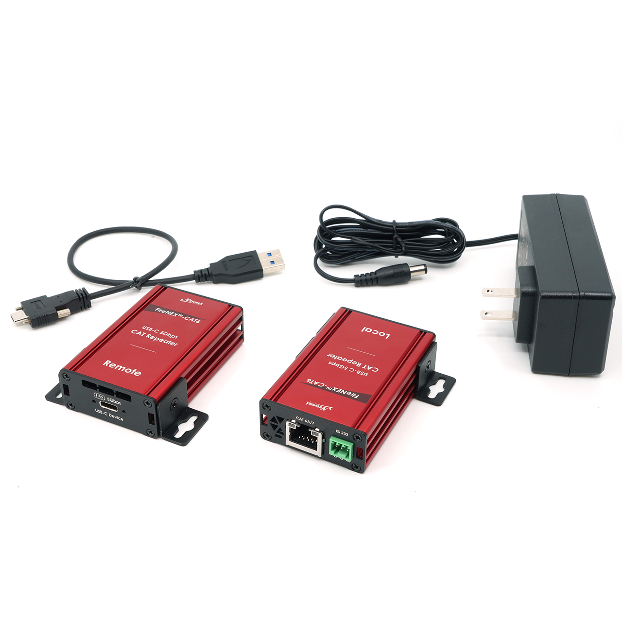 5Gbps USB-C Extender over CAT 6a/7 Cable - NTC Distributing