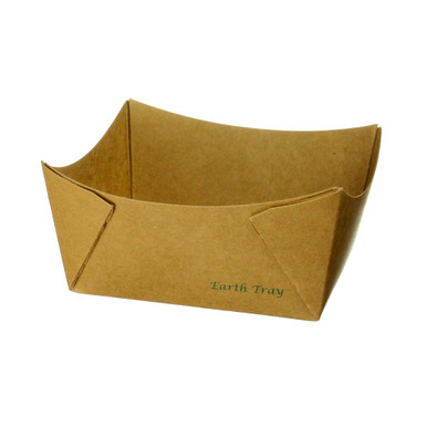 Biodegradable and Recyclable Kraft #1 Food Tray for Fries - Uncoated EP-ET1