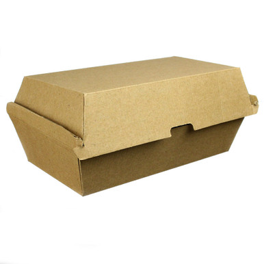 Kraft Paper Clamshell - 7" x 3.5" | Recylable | Compostable