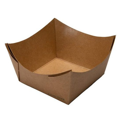 Compostable Kraft #8 Food Tray - Uncoated