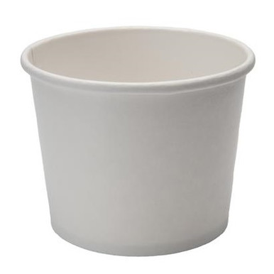 8oz White Round Paper Takeout Containers | PFC08