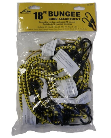 18PC Bungee Cord Assortment