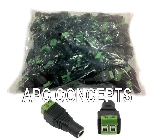 100 Pack Quick Female Power Connectors - Terminal Connection - APC Concepts