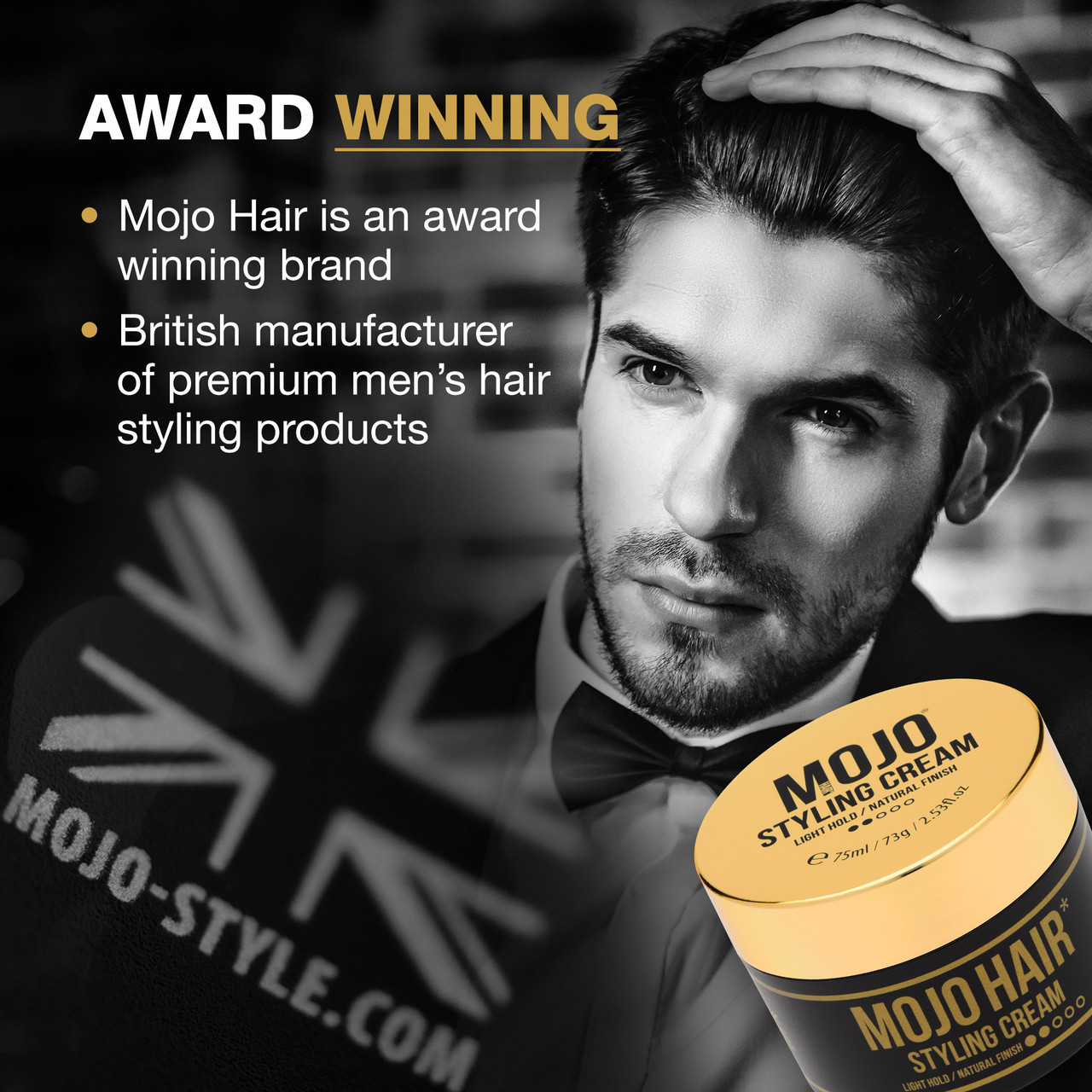 MOJO Styling Cream 72g Natural Finish light hold - SHAVE.COM.AU