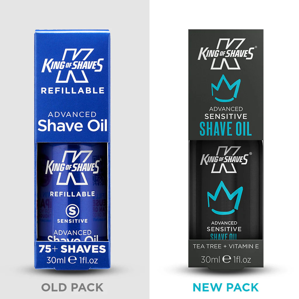 King of Shaves Sensitive Shave Oil 30ml Advanced - SHAVE.COM.AU