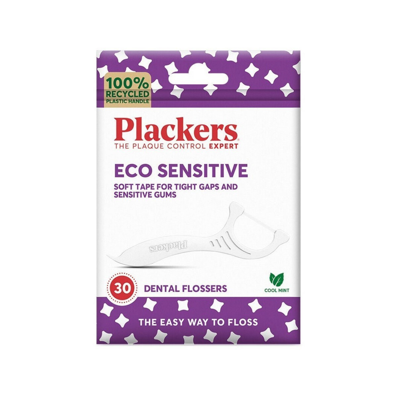 Dental Flossers Sensitive Eco 30pk Plackers - SHAVE.COM.AU