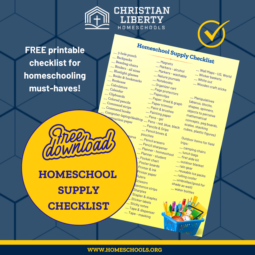Homeschool Supply Checklist - Christian Liberty Press