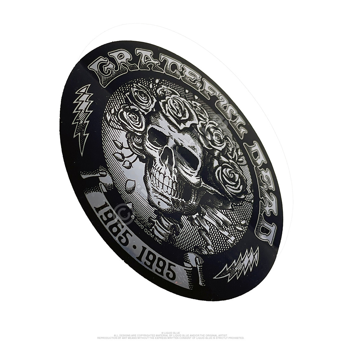 Grateful Dead Classic Bertha Chrome Sticker Liquid Blue