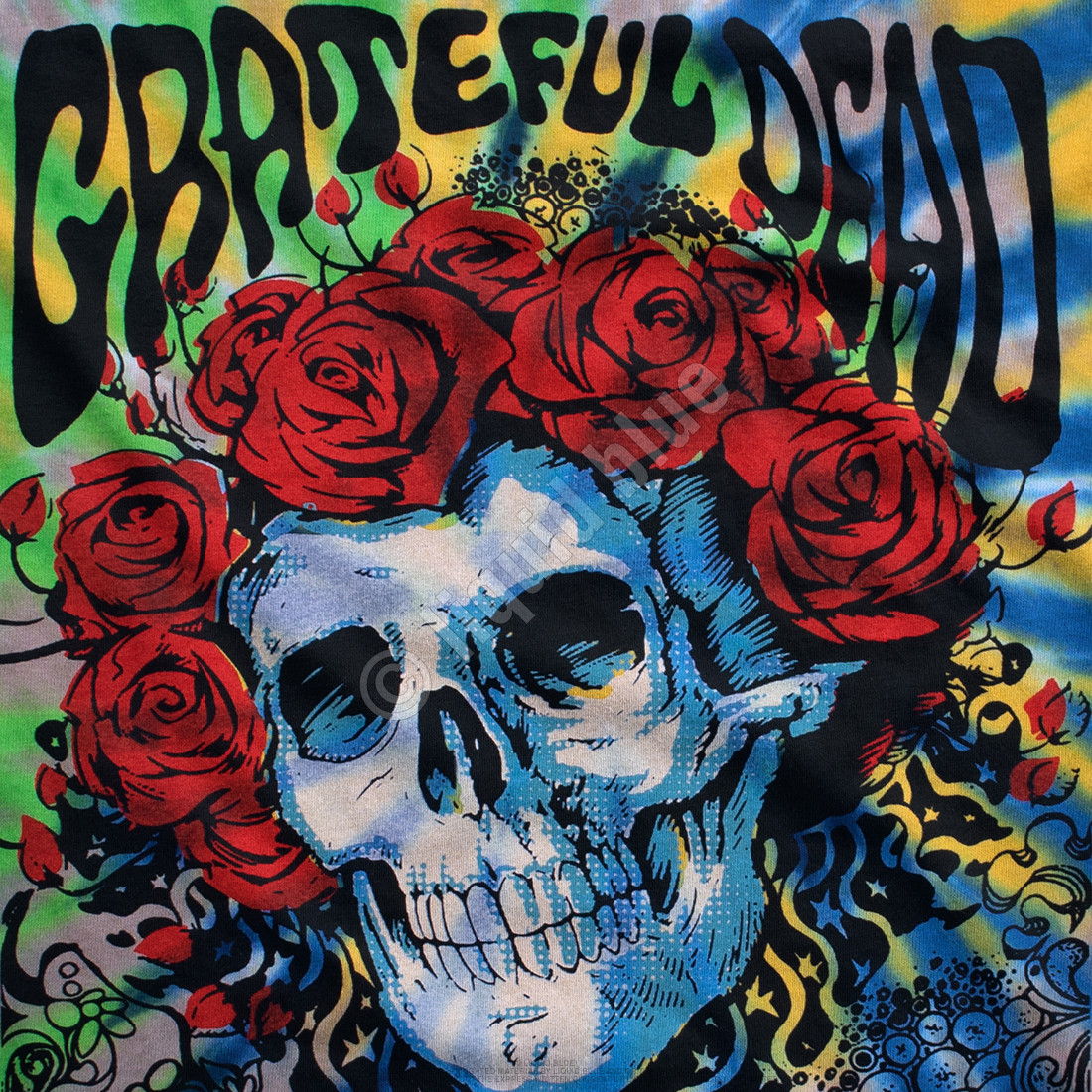 Grateful Dead Bertha 77 Tie-Dye T-Shirt Tee Liquid Blue