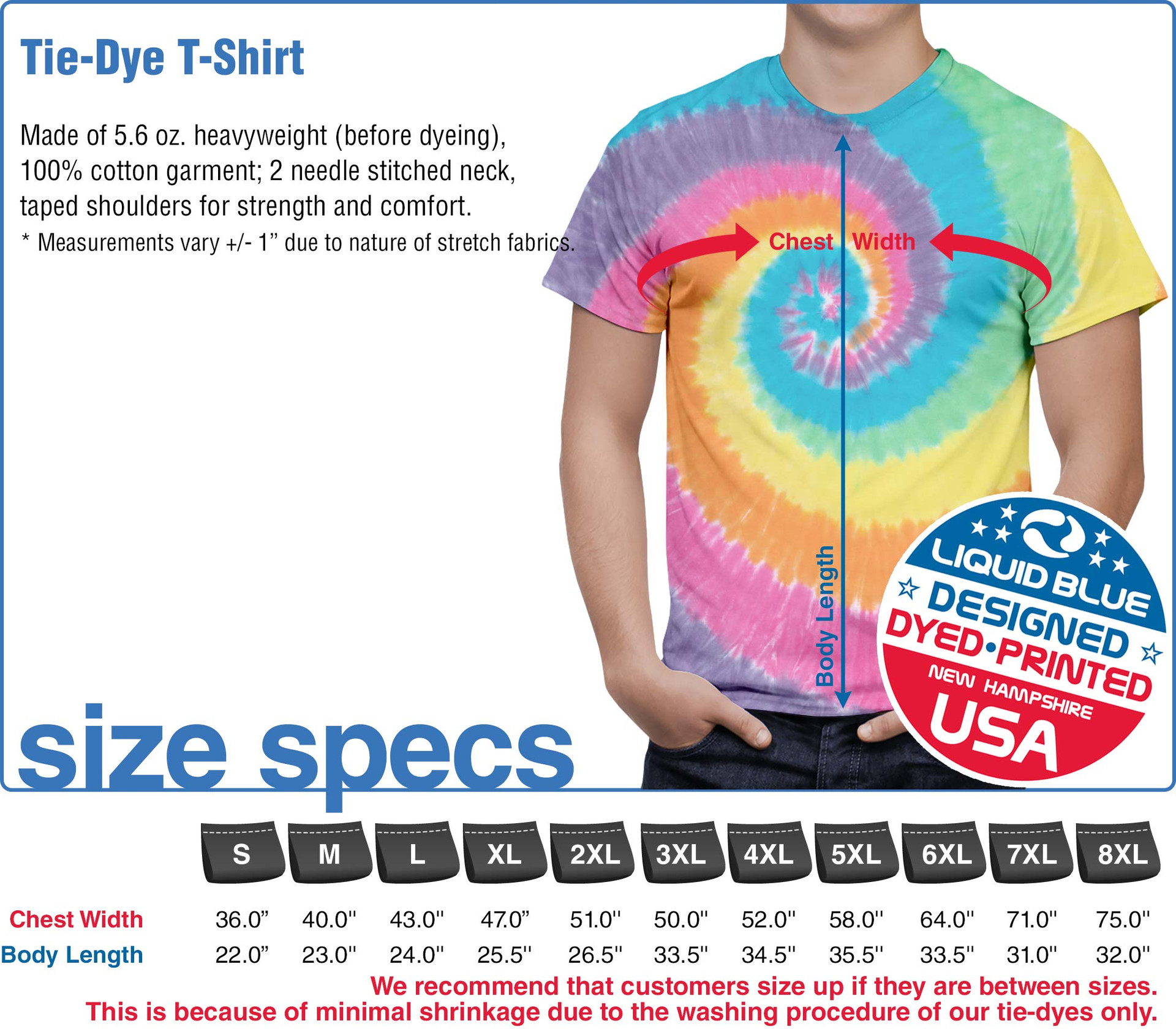 Liquid Blue Unprinted Tie-Dye T-Shirt Tee by Liquid Blue