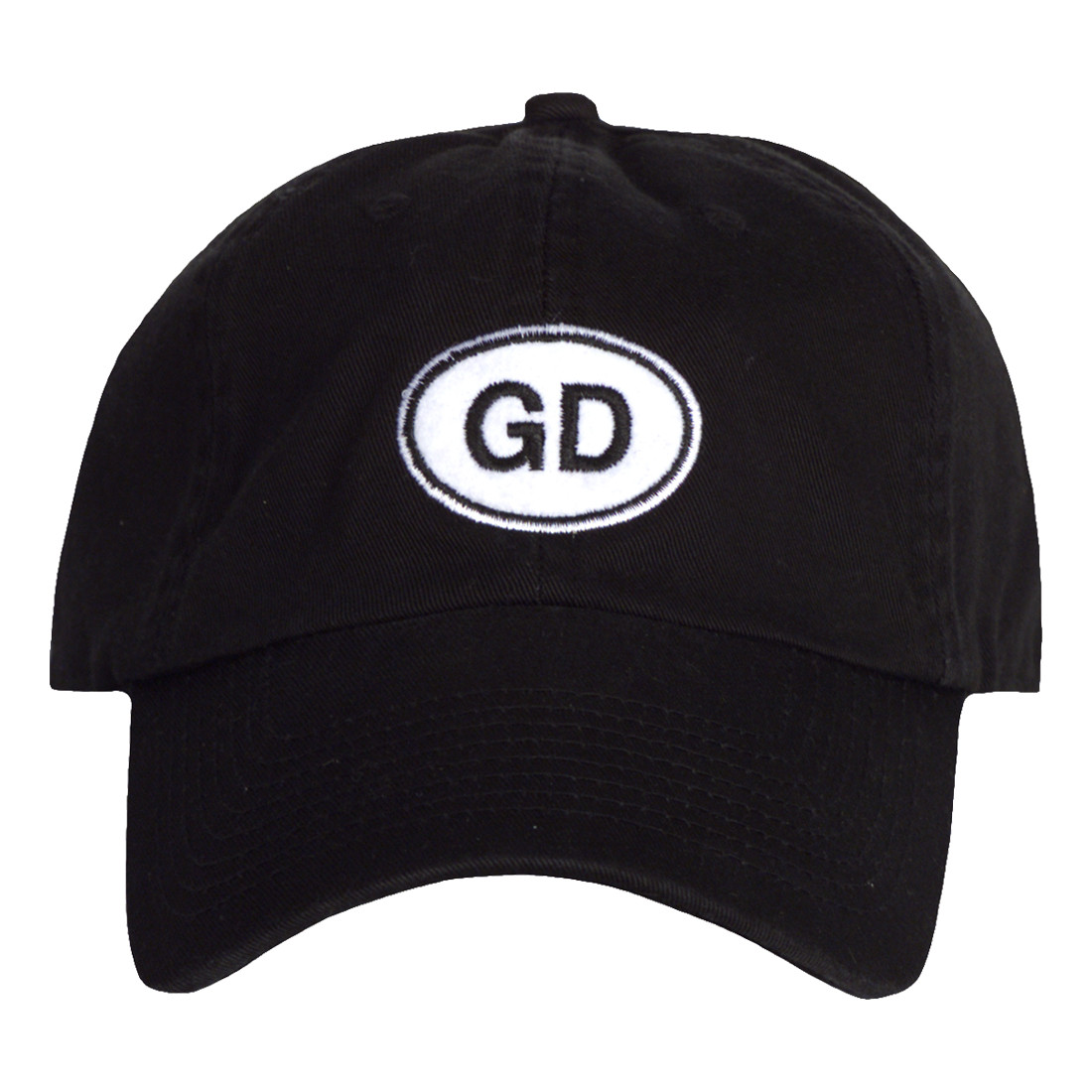 Grateful Dead GD Oval Black Hat Liquid Blue