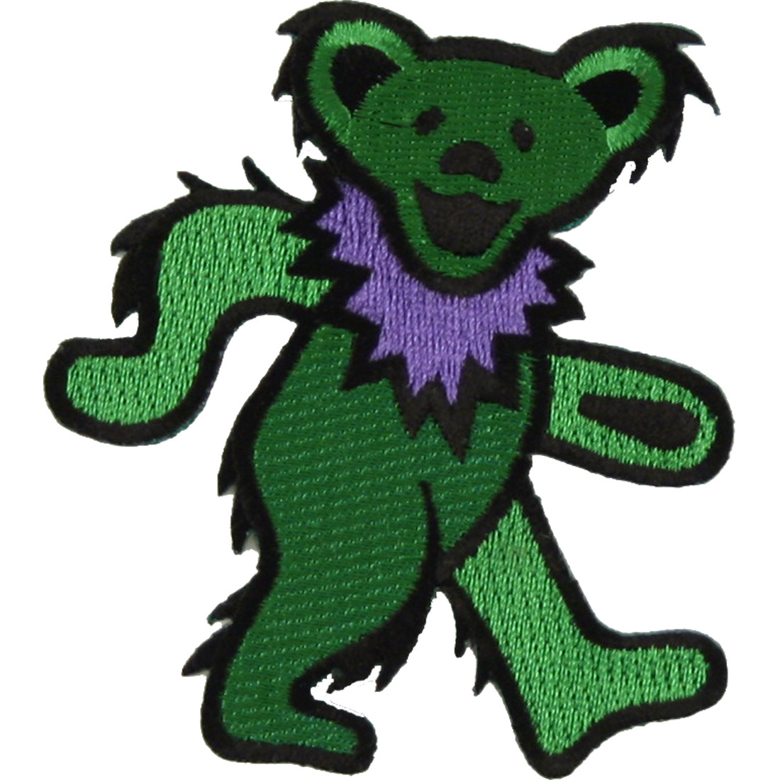 Grateful Dead GD Dancing Bear Green Patch Liquid Blue