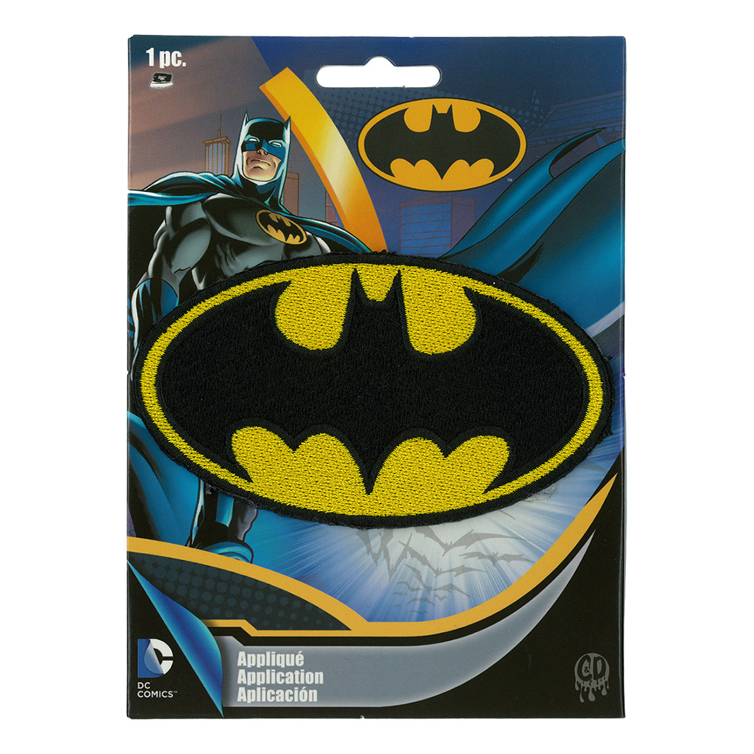 Batman Logo Patch Liquid Blue