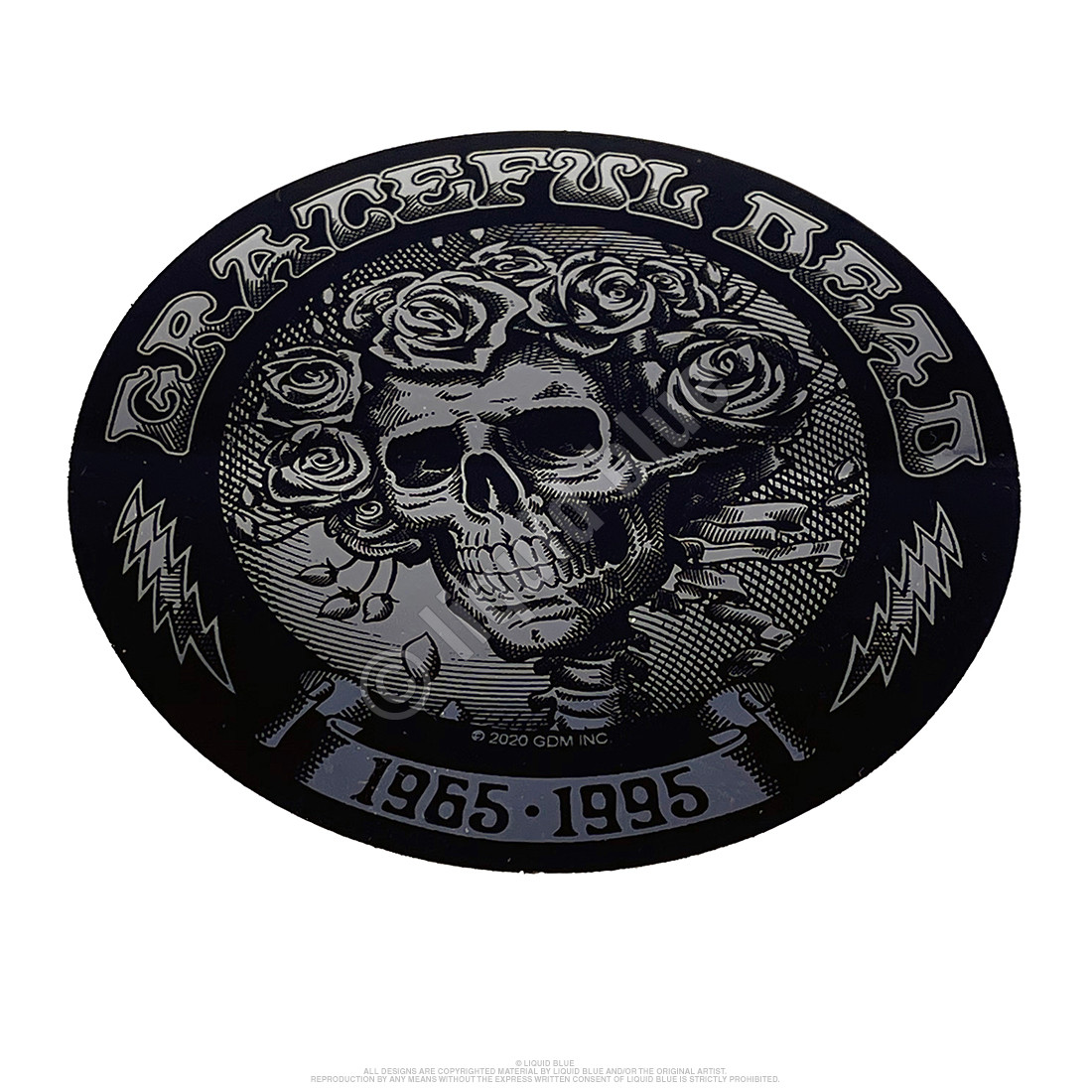 Grateful Dead Classic Bertha Chrome Sticker Liquid Blue