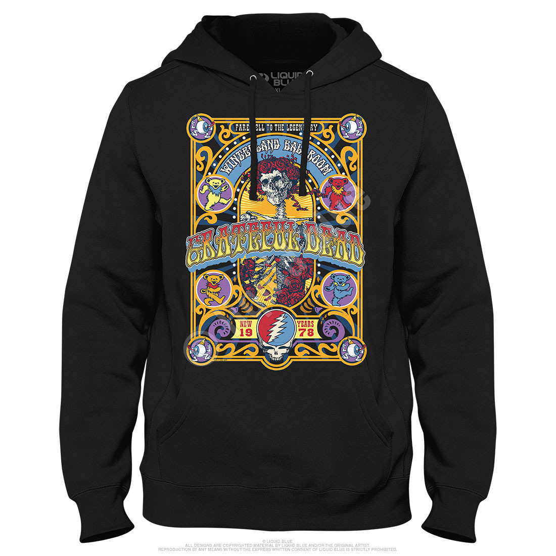 Grateful Dead Closing Of Winterland Hoodie by Liquid Blue