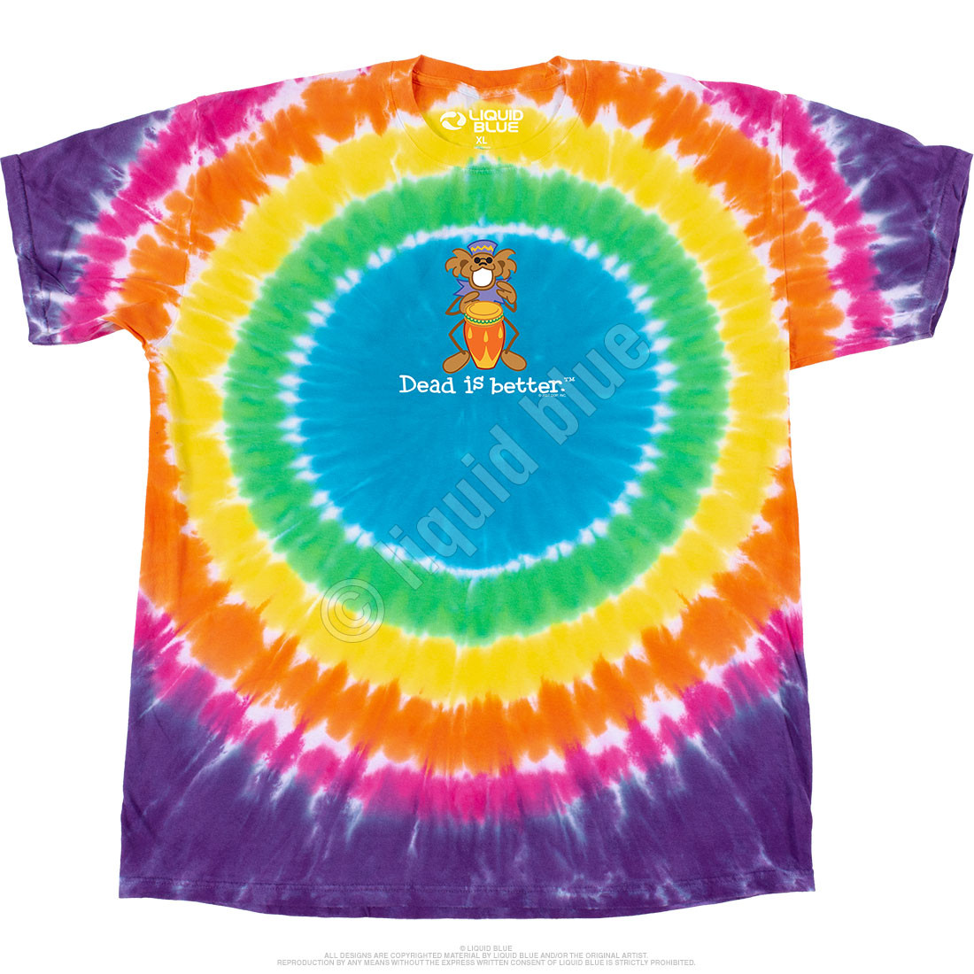 Grateful Dead Bongo Dead Is Better T-Shirt Tee by Liquid Blue