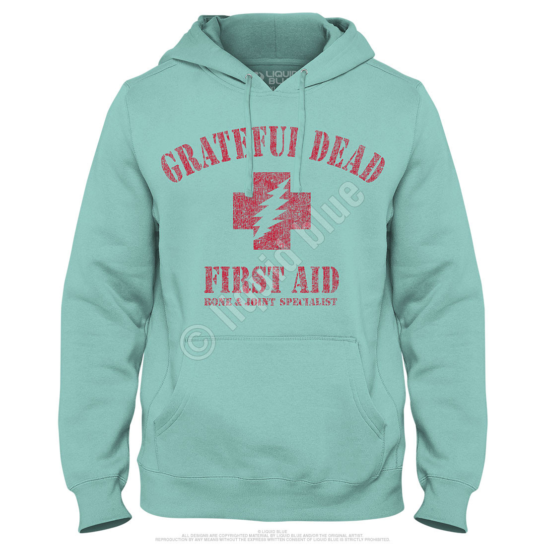 Grateful Dead First Aid Hoodie by Liquid Blue