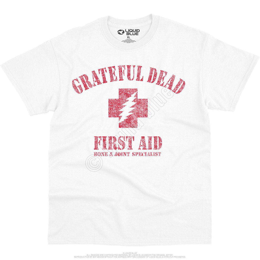 Grateful Dead First Aid T-Shirt Tee by Liquid Blue