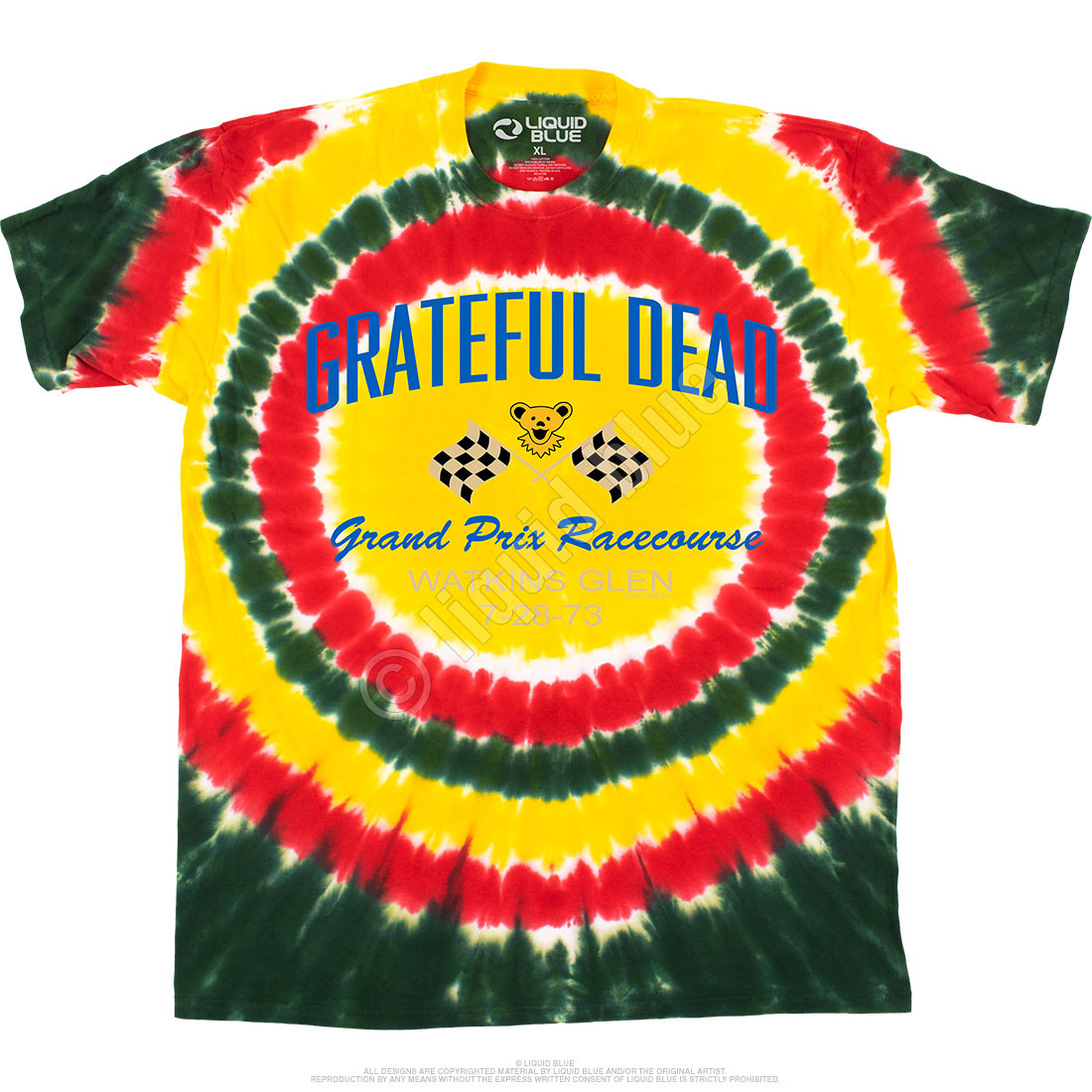 Grateful Dead Grand Prix T-Shirt Tee by Liquid Blue