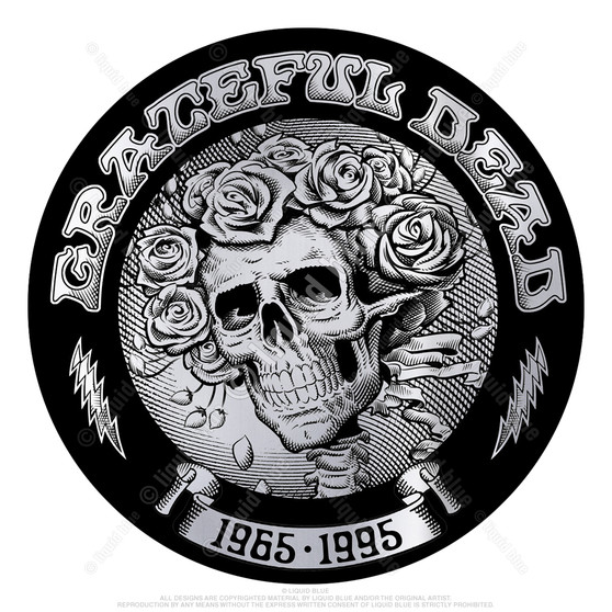 Grateful Dead Classic Bertha Chrome Sticker Liquid Blue