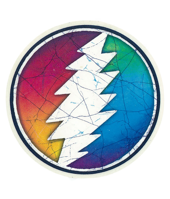 Grateful Dead GD Circle Bolt Mini Sticker Liquid Blue