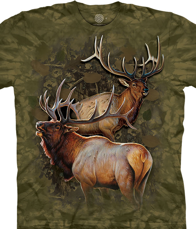 Elk Duo Classic Cotton T-Shirt by The Mountain