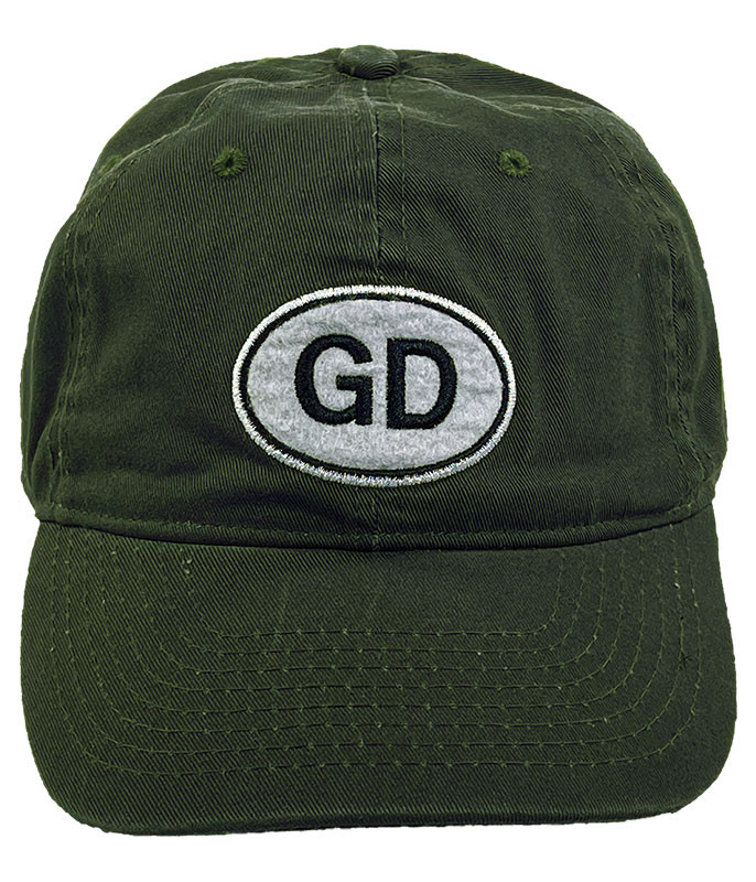 Grateful Dead GD Oval Olive Hat Liquid Blue