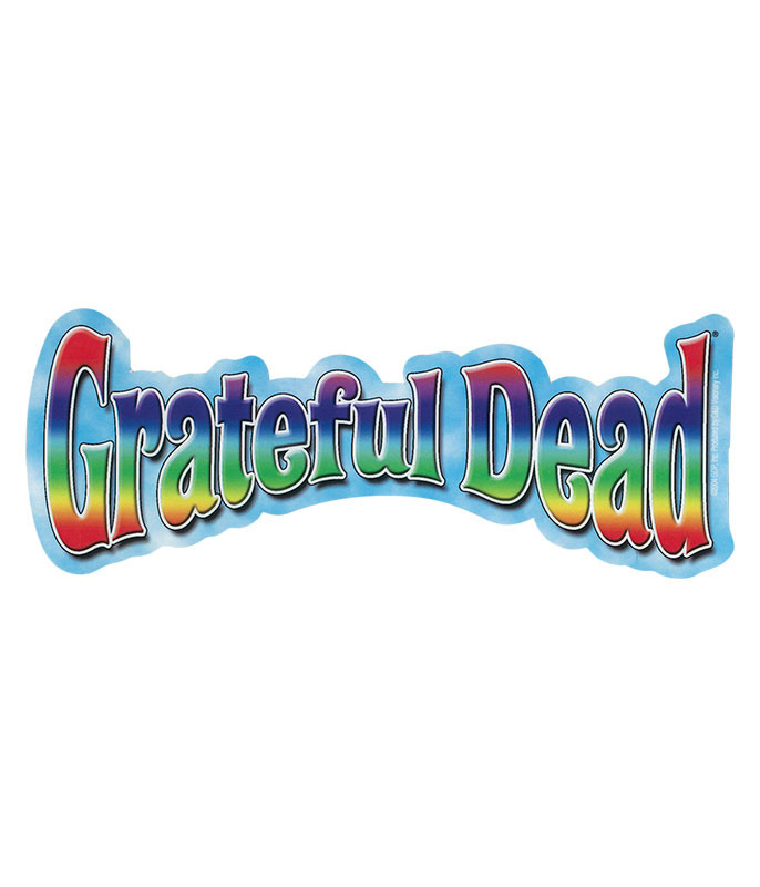 Grateful Dead GD Rainbow Logo Sticker Liquid Blue