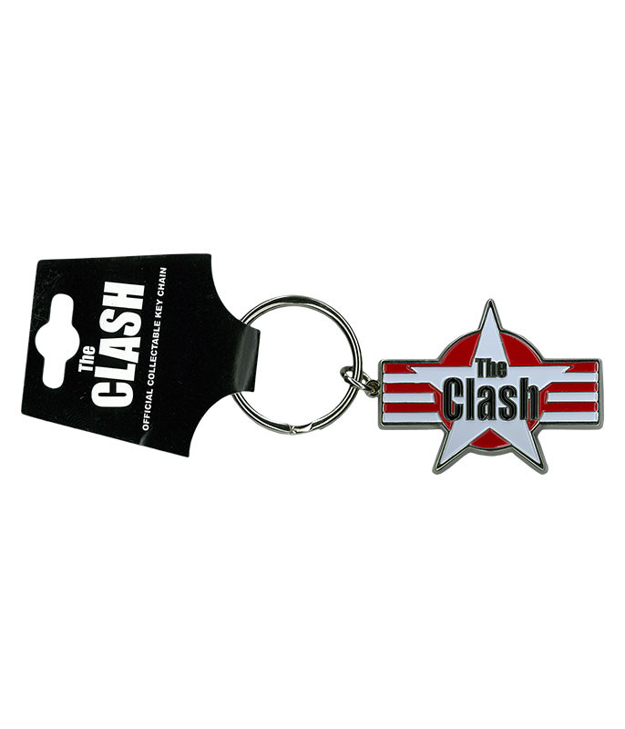 The Clash Logo Keychain Liquid Blue