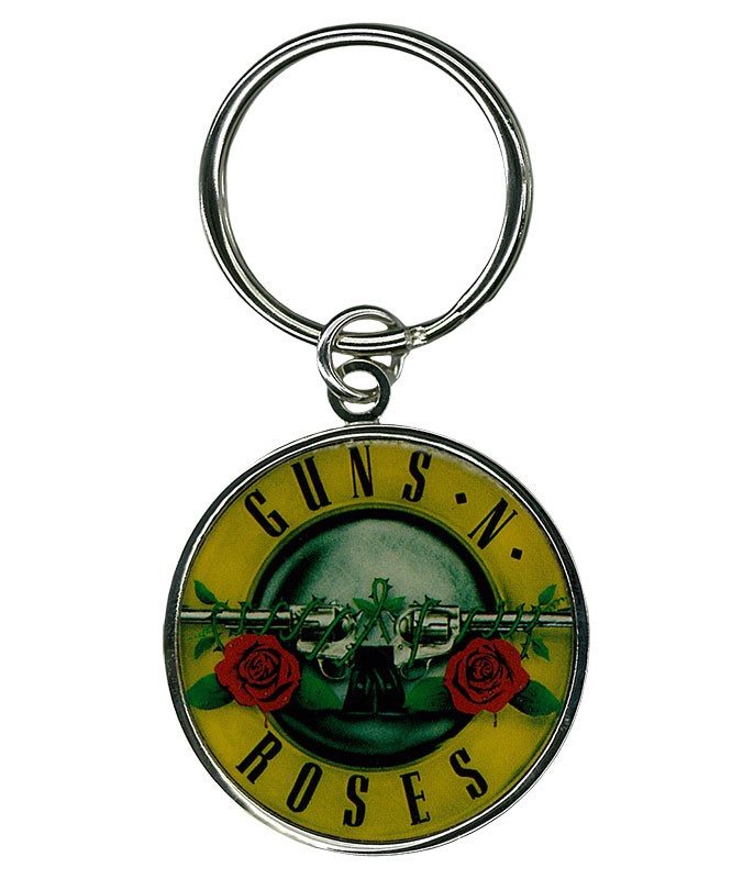 Guns N Roses Bullet Keychain Liquid Blue
