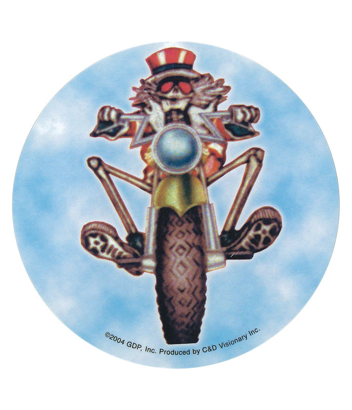 Grateful Dead GD Psycle Sam Circle Sticker Liquid Blue
