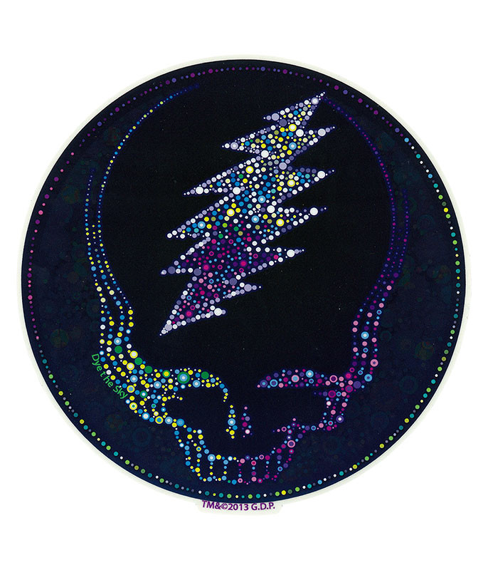 Grateful Dead GD Sparkling SYF Sticker Liquid Blue