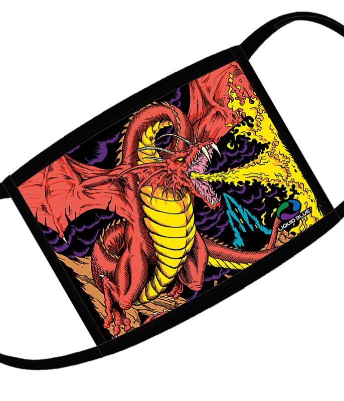 Liquid Blue Dragon Face Covering Mask Shield