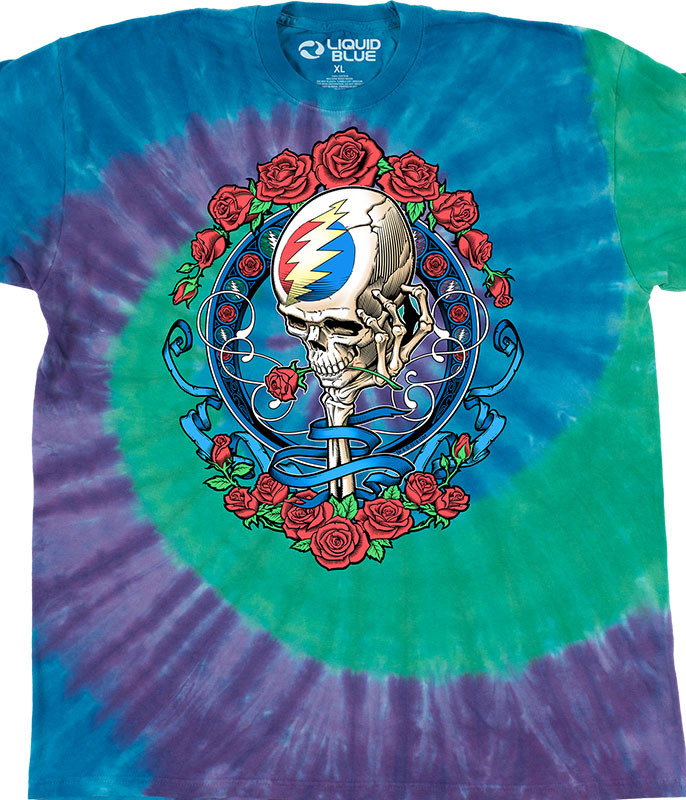 Grateful Dead Steal Your Face Nouveau T-Shirt Tee by Liquid Blue