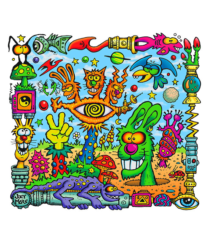 Light Fantasy Joey Mars Garden Sticker Liquid Blue