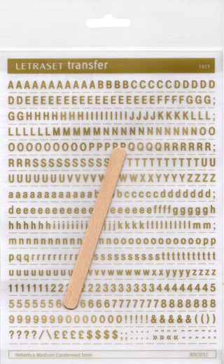 Dry Transfer Lettering, Gold, Letraset