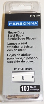 Single Edge Razor Blades, Steel Back, Persona