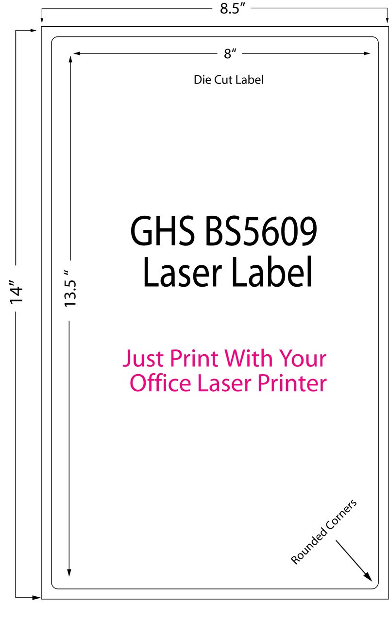 Laser 8 x 13.5 Matte Chemical Sheet Label 250/Pack