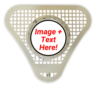 Custom Urinal Screen - With Curved Text