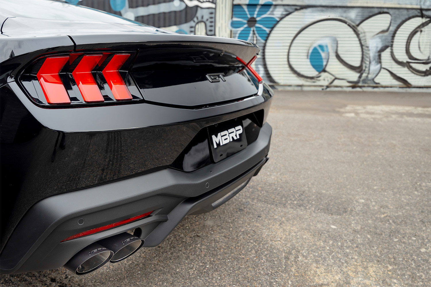 MBRP T5198BLK Mustang GT Armor Blk Series Axle-Back Exhaust - Race ...