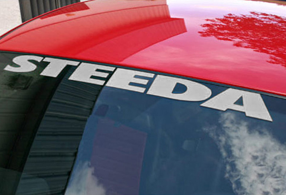 Steeda Windshield Decal - Silver, 157 3503