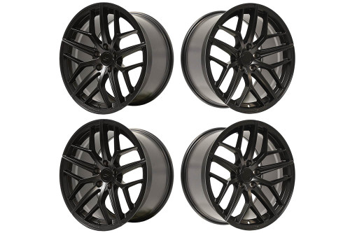 Steeda Mustang Trident Satin Black Square Wheel Package - 20x10 (05-26)