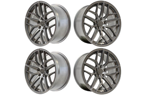 Steeda Mustang Trident Gloss Titanium Square Wheel Package - 19x10 (05-26)