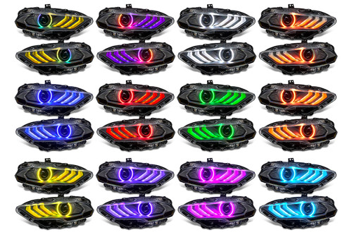 Oracle 8204 332 Mustang Black Series Dynamic Colorshift Led Headlights