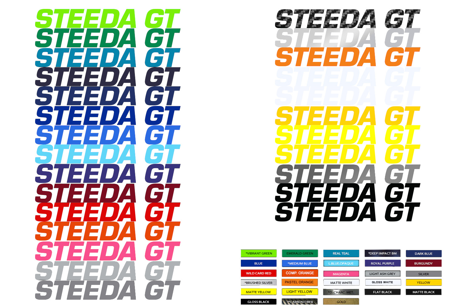 Steeda GT 9-1079-102 90's Premium Windshield Decal