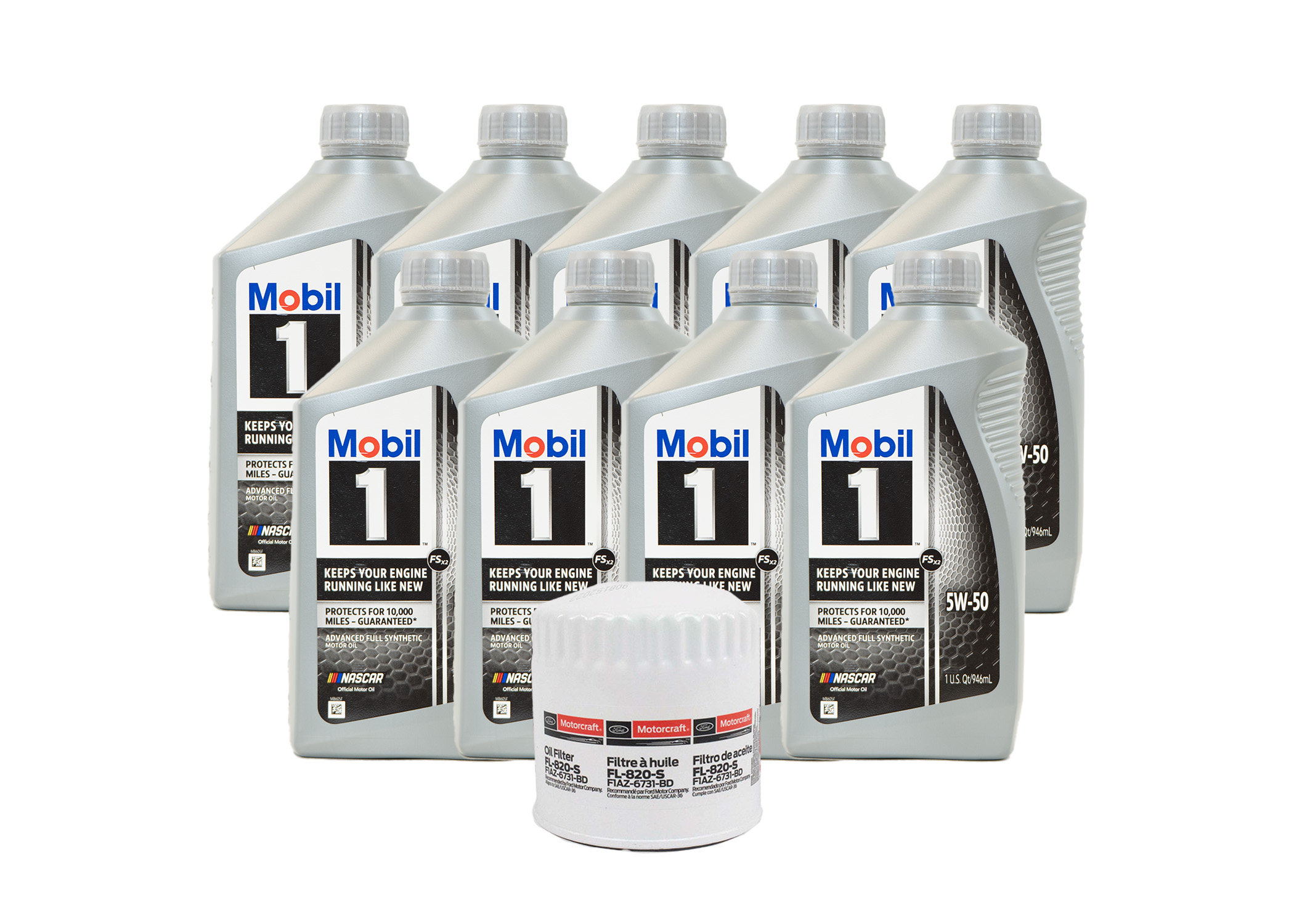 Mustang 30-1013-102 GT500 5.8L Mobil 1 Synthetic Oil Change Kit - 5W50 ...