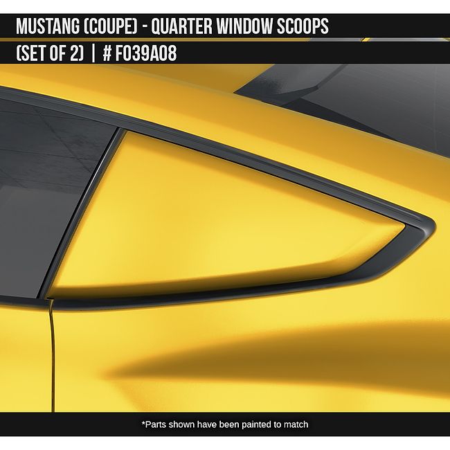 AirDesign FO39A08CR Mustang Quarter Window Scoop Set - Carbonized Gray ...