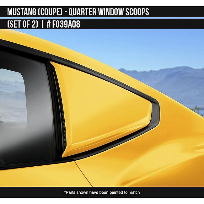 AirDesign FO39A08DG Mustang Quarter Window Scoop Set - Dark Matter Gray ...