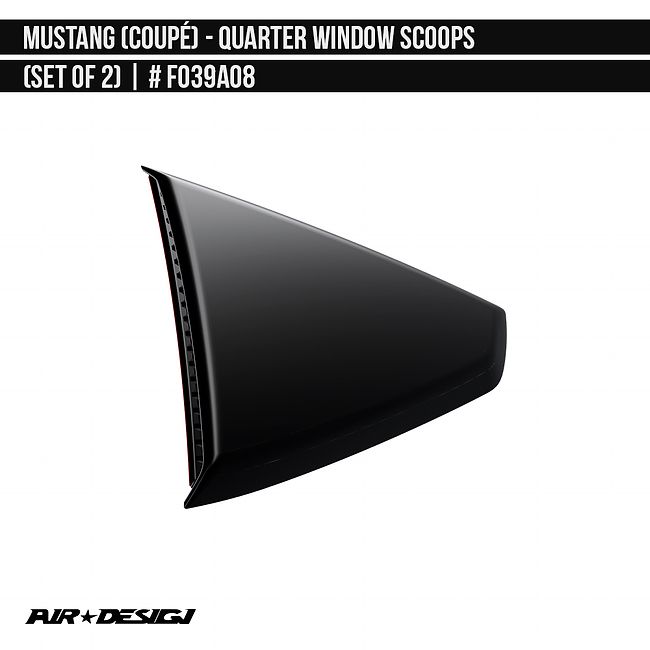 AirDesign FO39A08GB Mustang Quarter Window Scoop Set - Grabber Blue ...